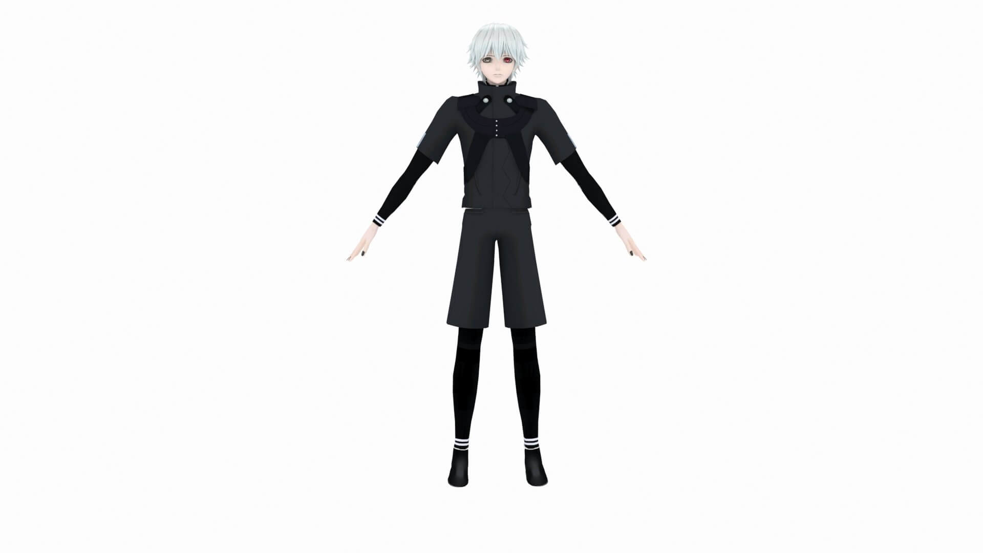 Tokyo Ghoul - Kaneki Ken 3D Model by ilham45