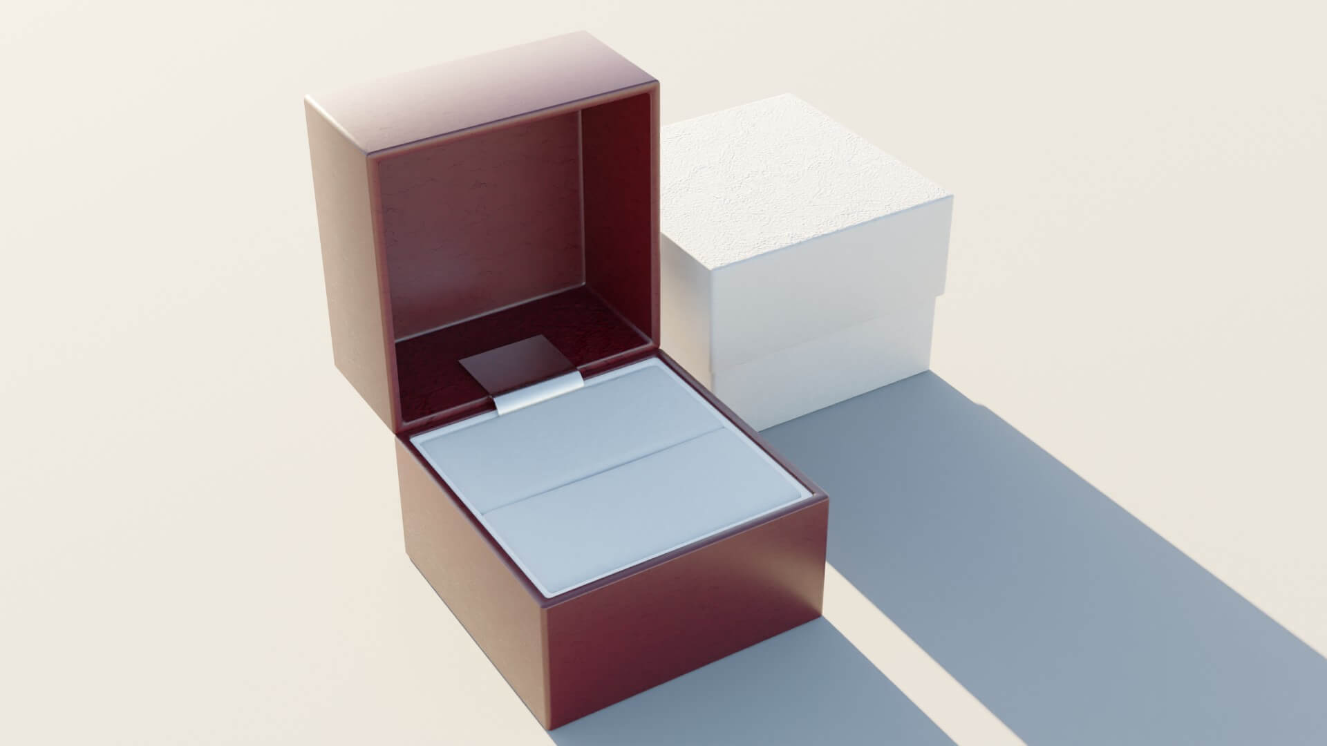 Wedding Square Ring Box - 3D Model by ilham45