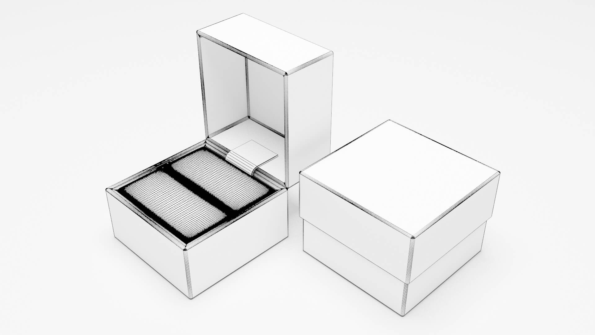Wedding Square Ring Box - 3D Model by ilham45