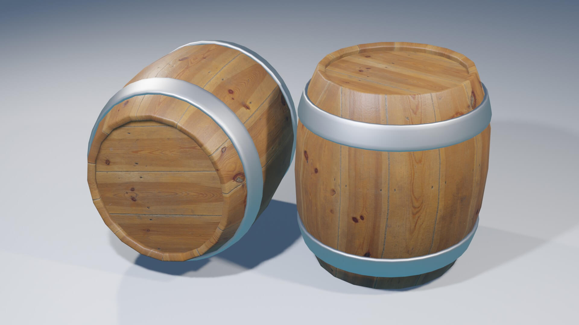 Wood Wine Barrel - 3D Model by ilham45