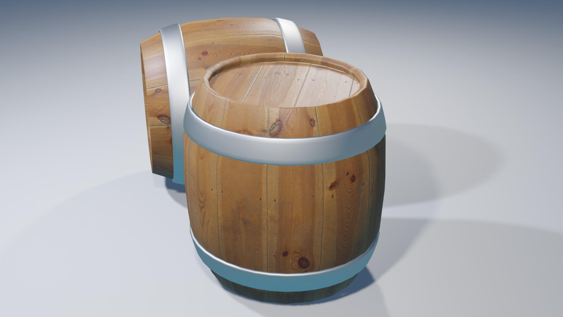 Wood Wine Barrel - 3D Model by ilham45