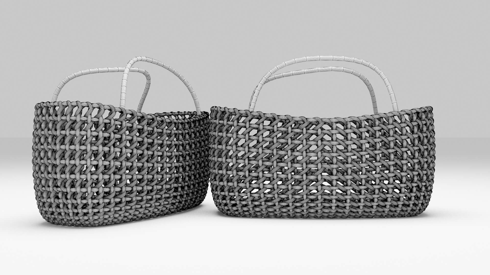 Woven Basket - 3D Model by ilham45
