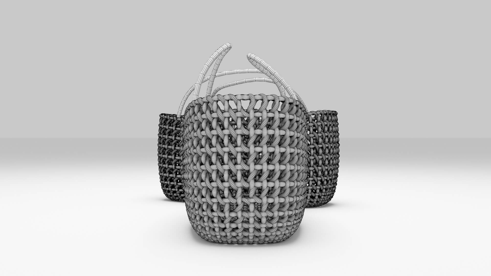 Woven Basket - 3D Model by ilham45