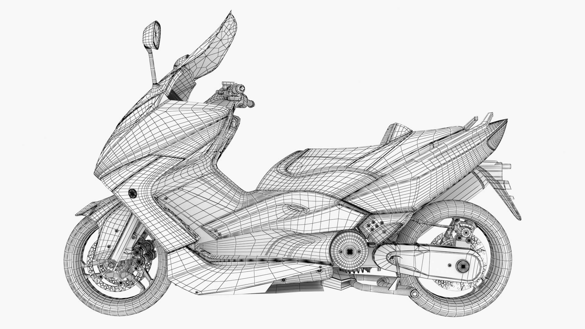 Yamaha TMAX 500 - 3D Model by ilham45