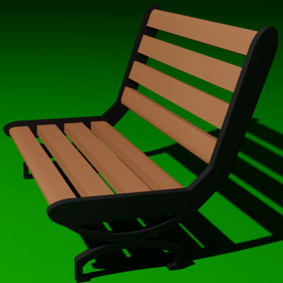 Low Poly Bench Smooth Edges - 3D Model by ILikeTurtles