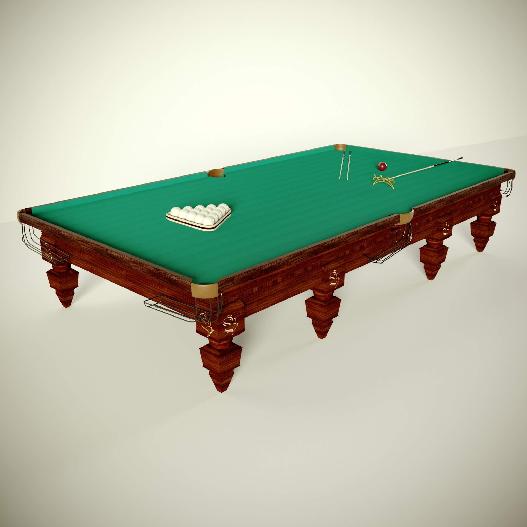 Pool Table - 3D Model by IlyaOsipov95