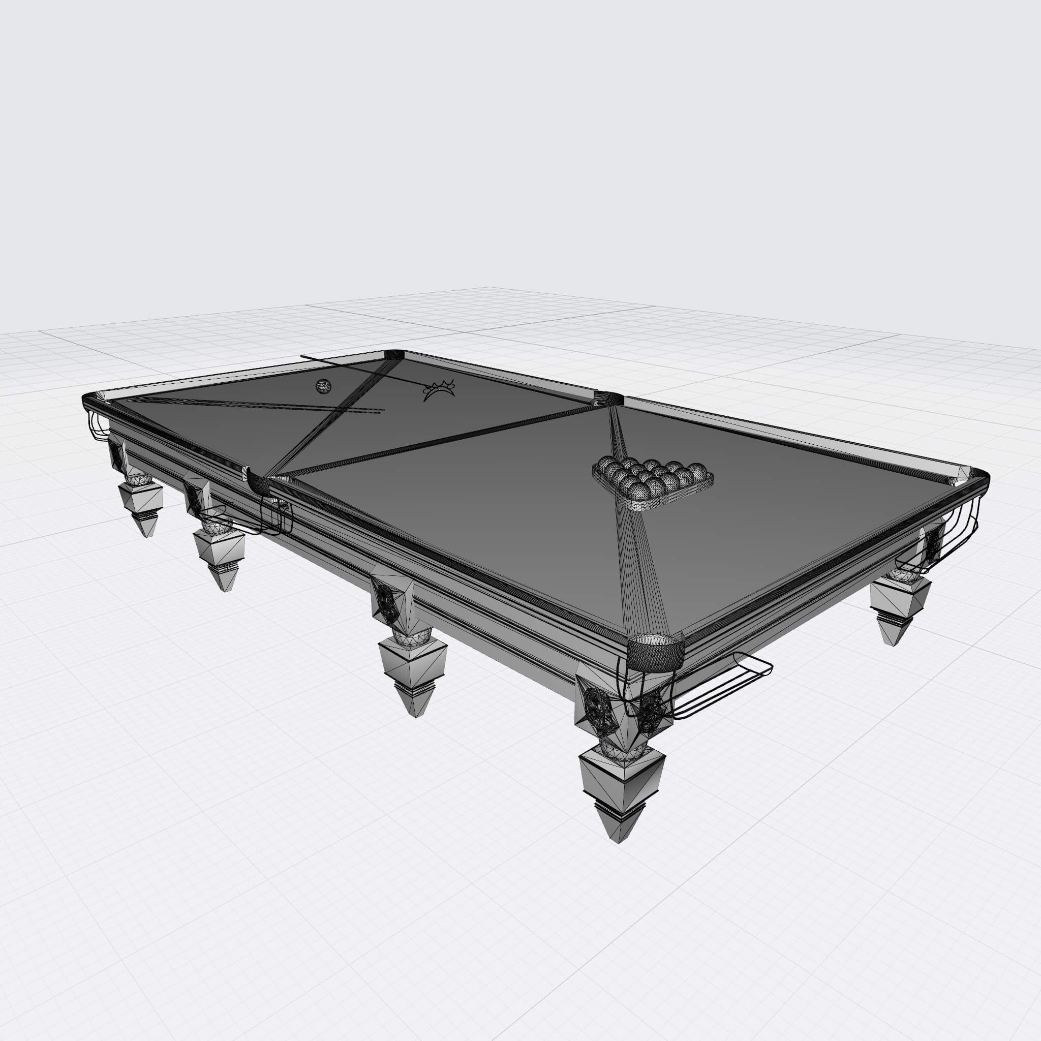 Pool Table - 3D Model by IlyaOsipov95