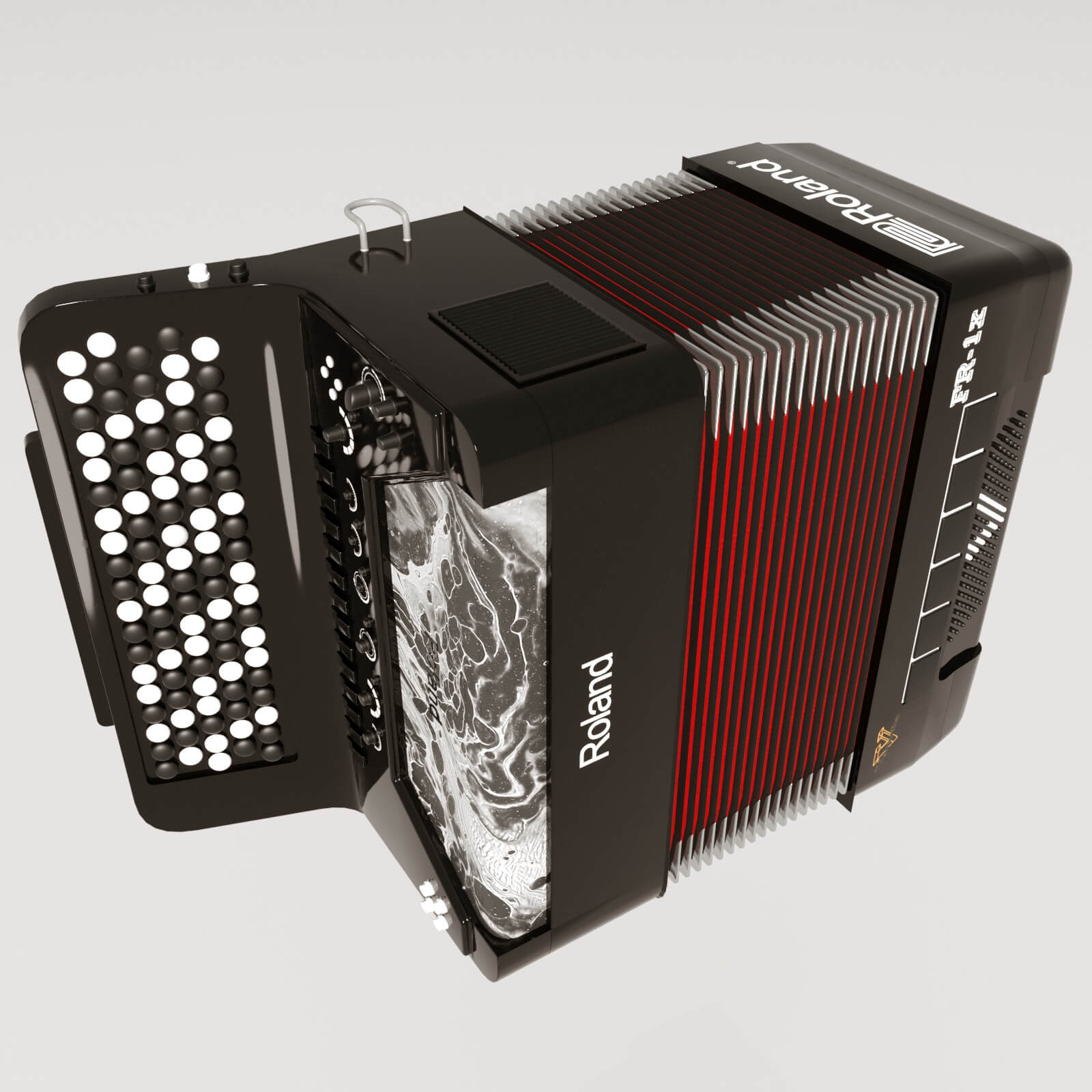 Accordion 3D Render, Digital Art by IlyaOsipov95