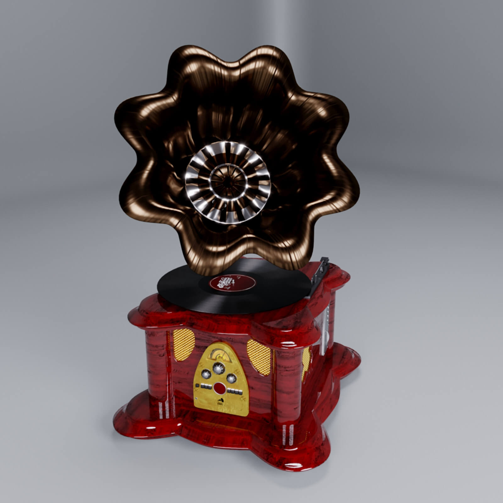 Gramophone 3D Render, Digital Art by IlyaOsipov95