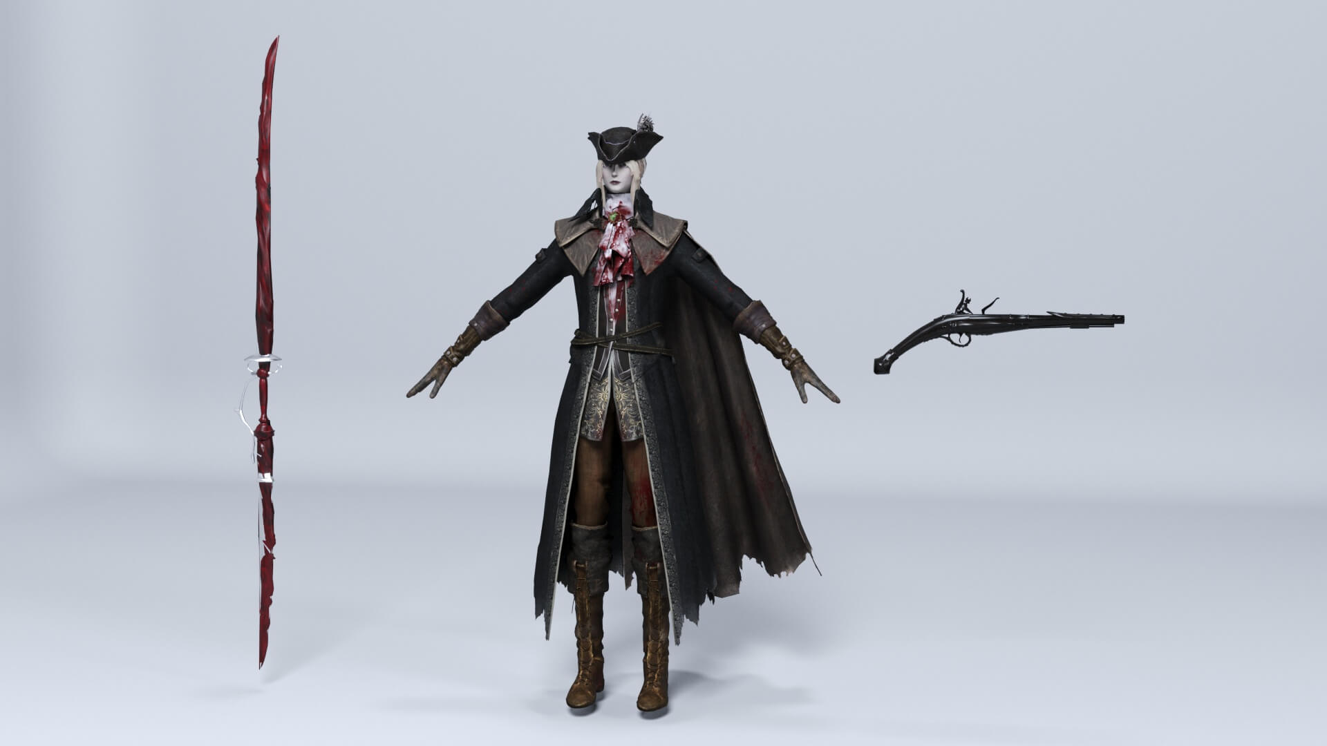 Lady Maria Bloodborne Boss Character - 3D Model by IlyaOsipov95