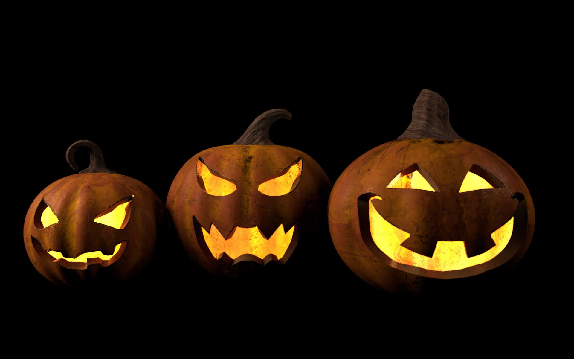 Jack O Lantern Halloween Pumpkins - 3D Model by Immutable