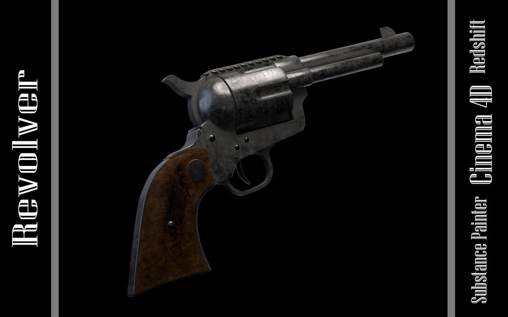Revolver Colt 45 - 3D Model by Immutable