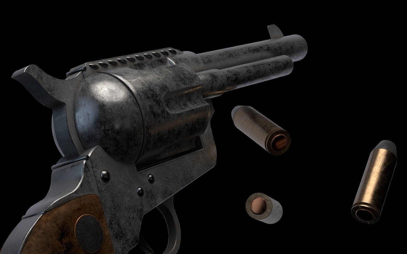 Revolver Colt 45 - 3D Model by Immutable
