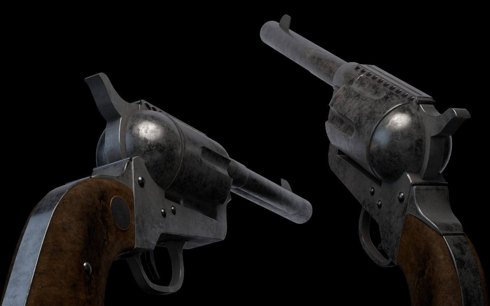 Revolver Colt 45 - 3D Model by Immutable