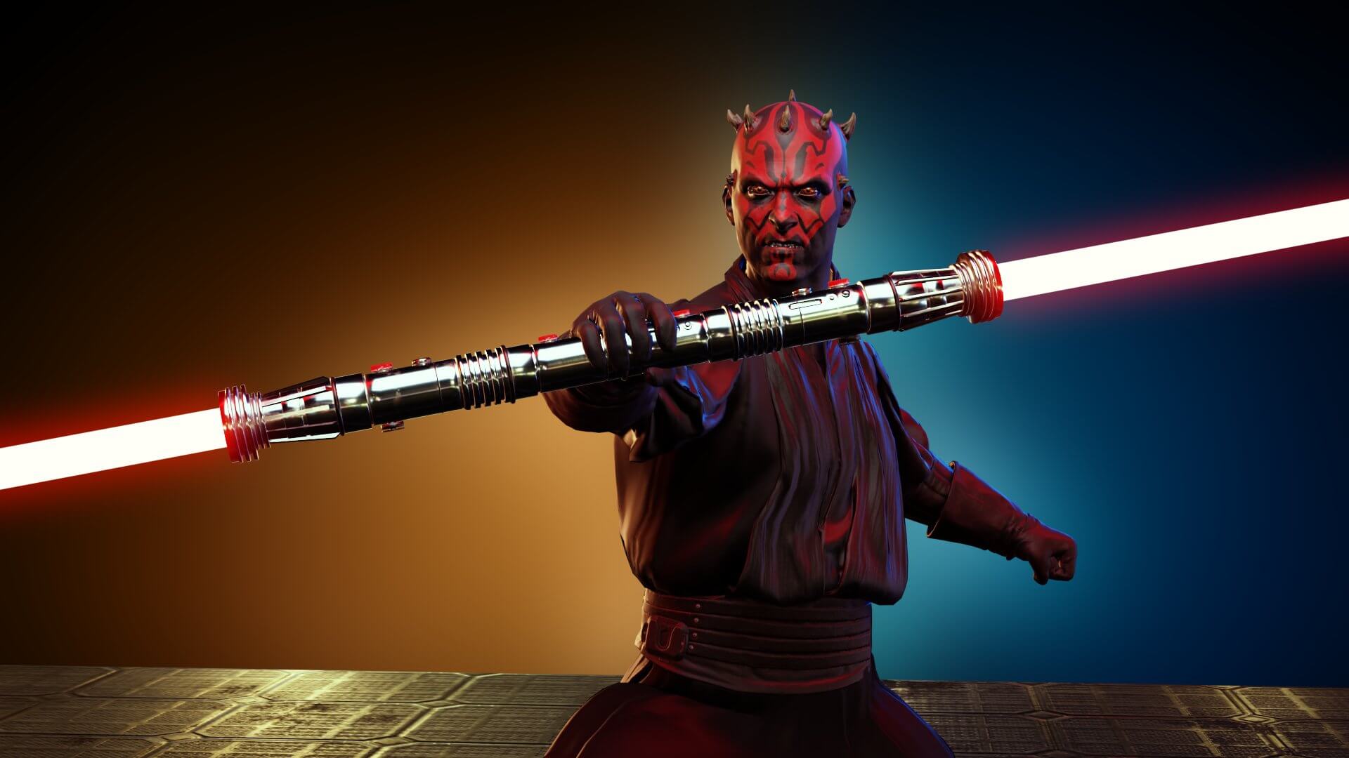 Darth Maul Light Saber - Free 3D Model by ImperialSnowEagle