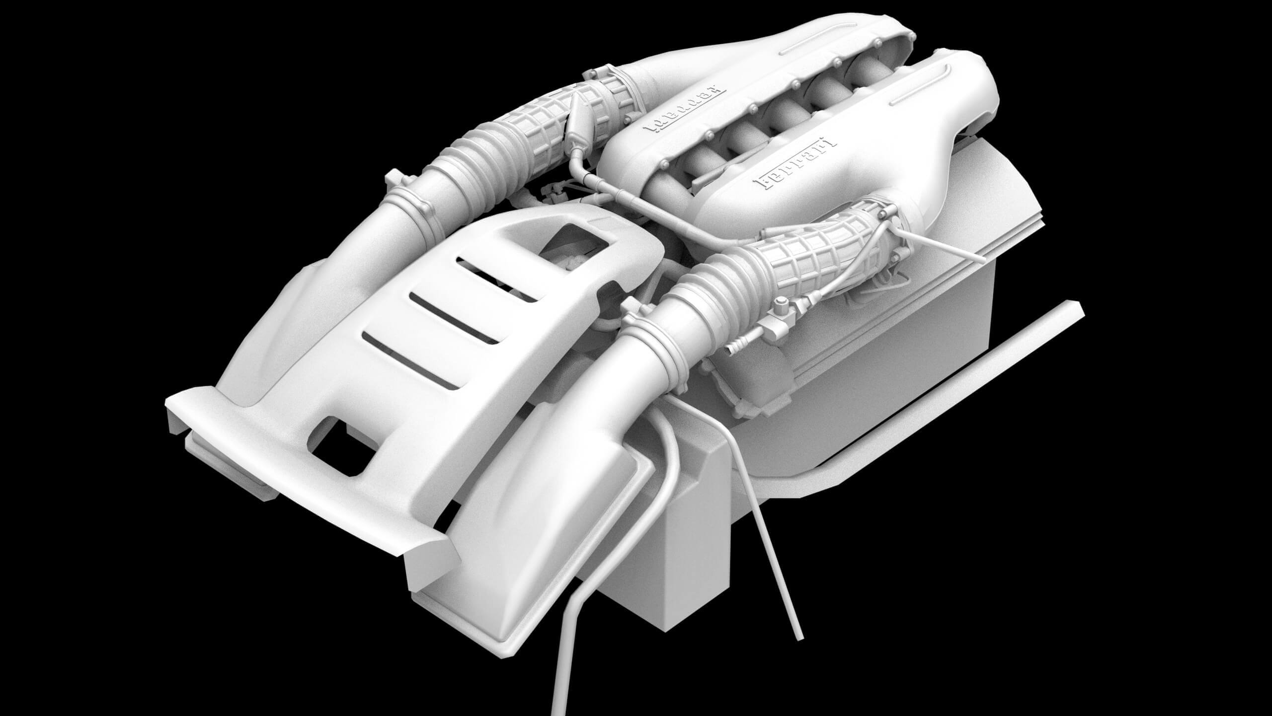 Ferrari V12 Naturally Aspirated Engine - 3D Model by impulse99