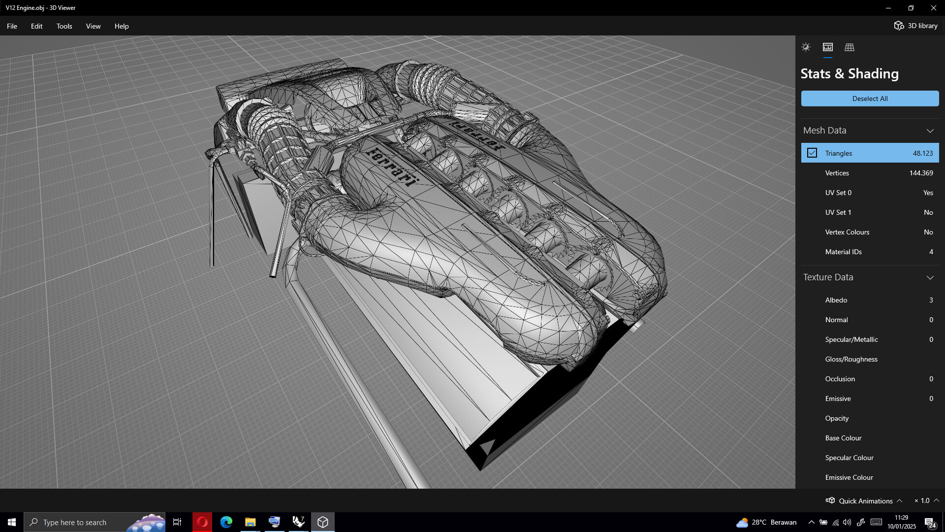 Ferrari V12 Naturally Aspirated Engine - 3D Model by impulse99