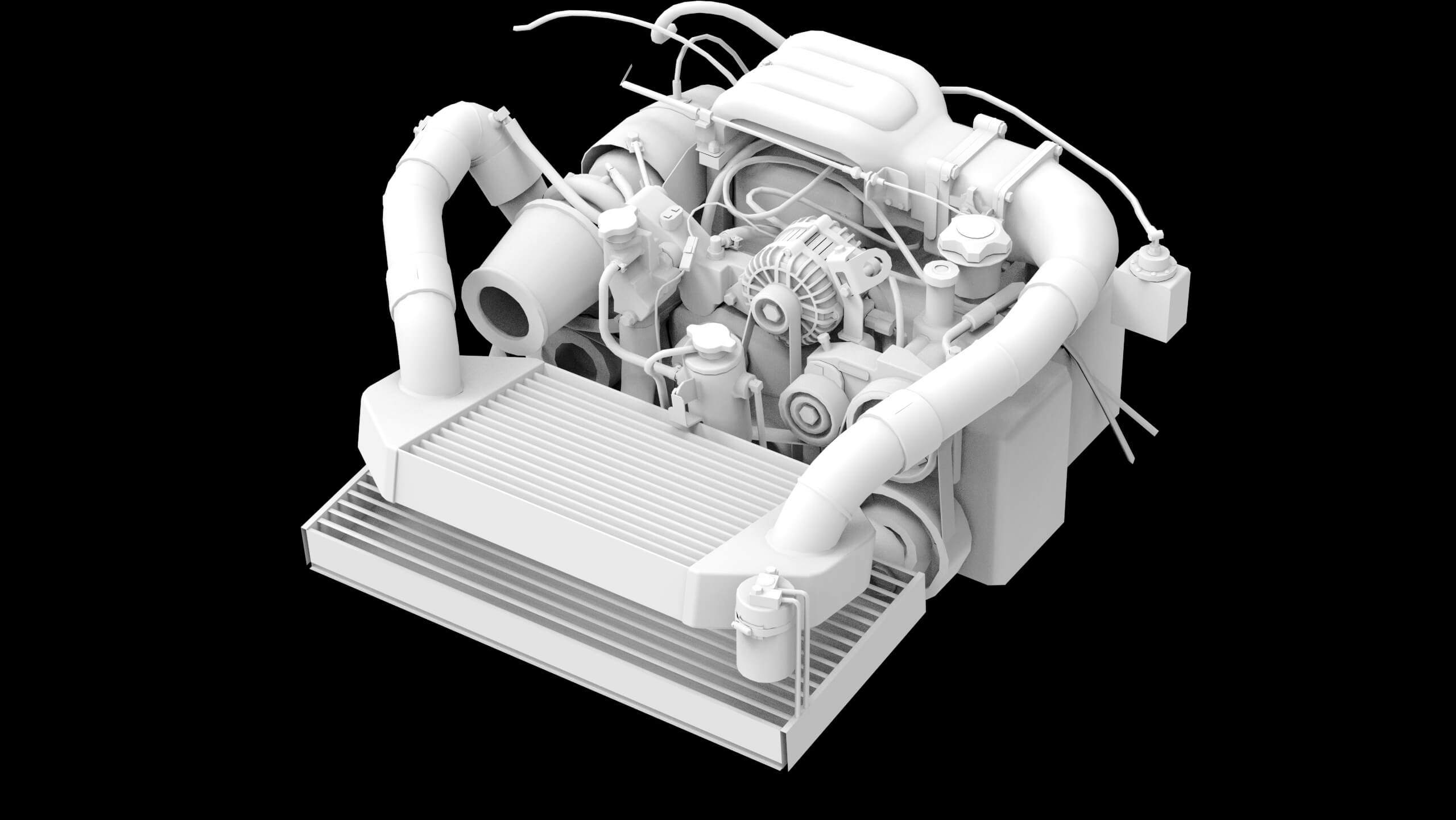 13B Turbo Rotary Engine - 3D Model by impulse99