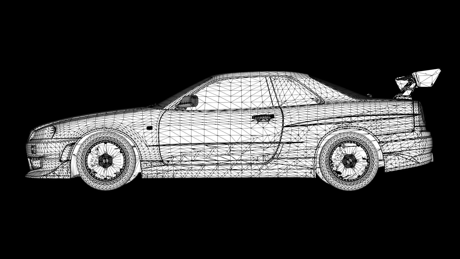 2 Fast 2 Furious R34 Nissan Skyline GT-R 3D Model by impulse99