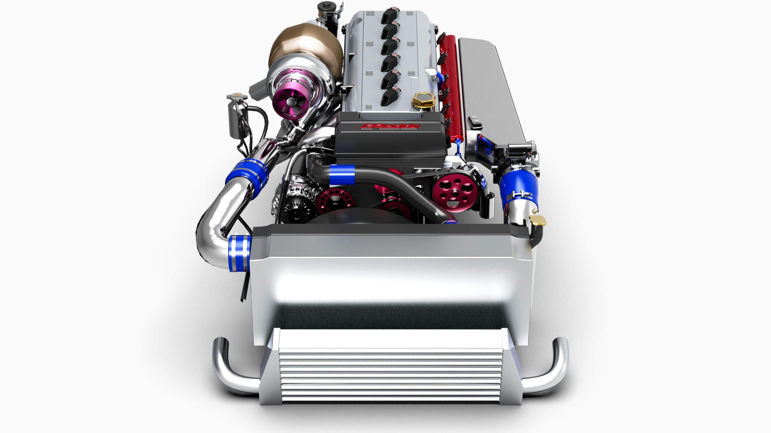 1JZ GTE Turbo Straight 6 Engine - 3D Model by impulse99