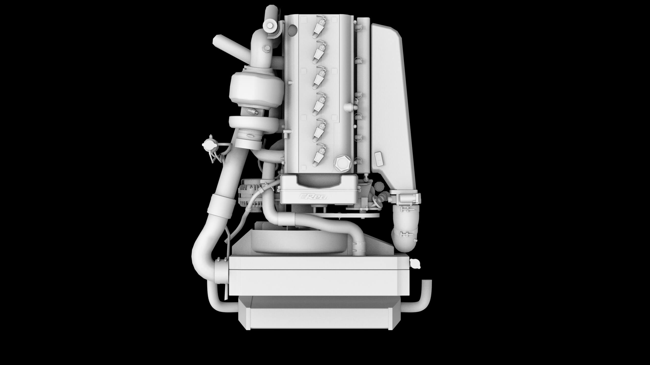 1JZ GTE Turbo Straight 6 Engine - 3D Model by impulse99