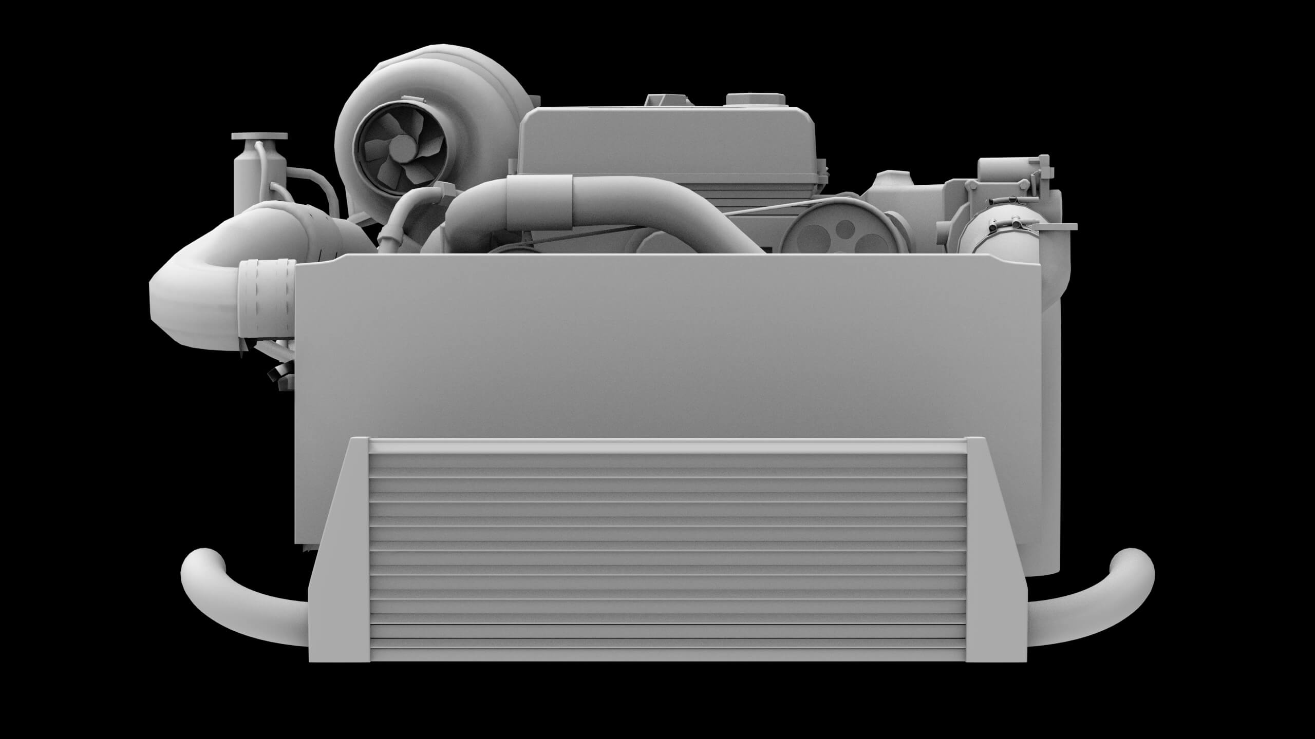 1JZ GTE Turbo Straight 6 Engine - 3D Model by impulse99