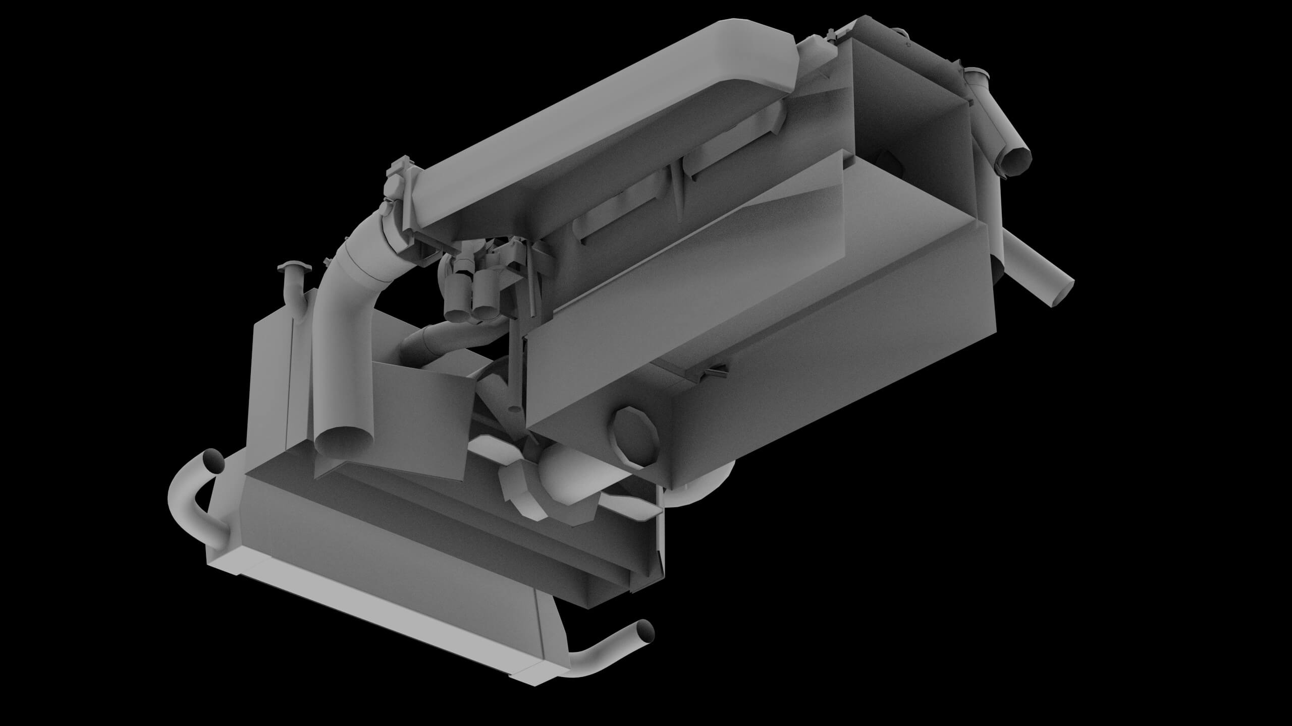 1JZ GTE Turbo Straight 6 Engine - 3D Model by impulse99