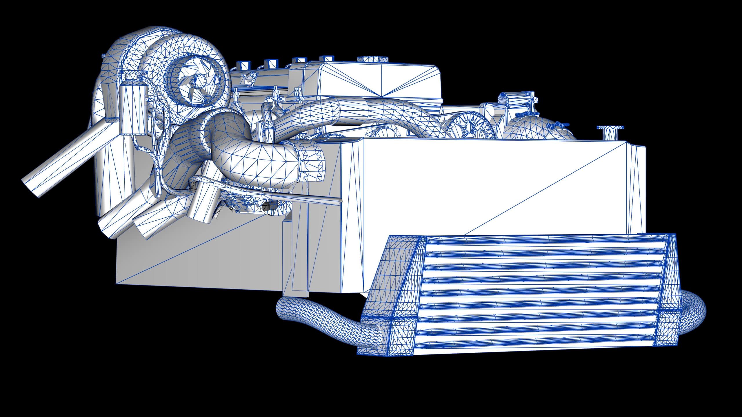 1JZ GTE Turbo Straight 6 Engine - 3D Model by impulse99