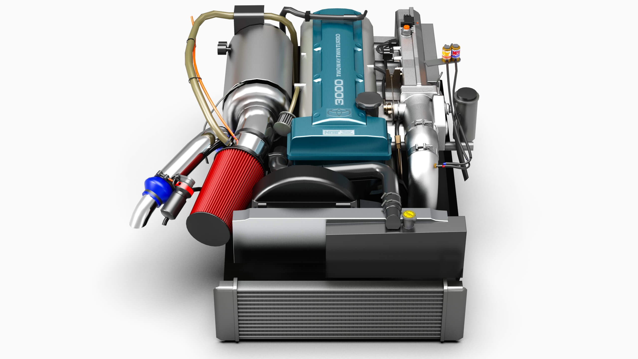 2JZ GTE VVTi Turbo Straight 6 Engine - 3D Model by impulse99