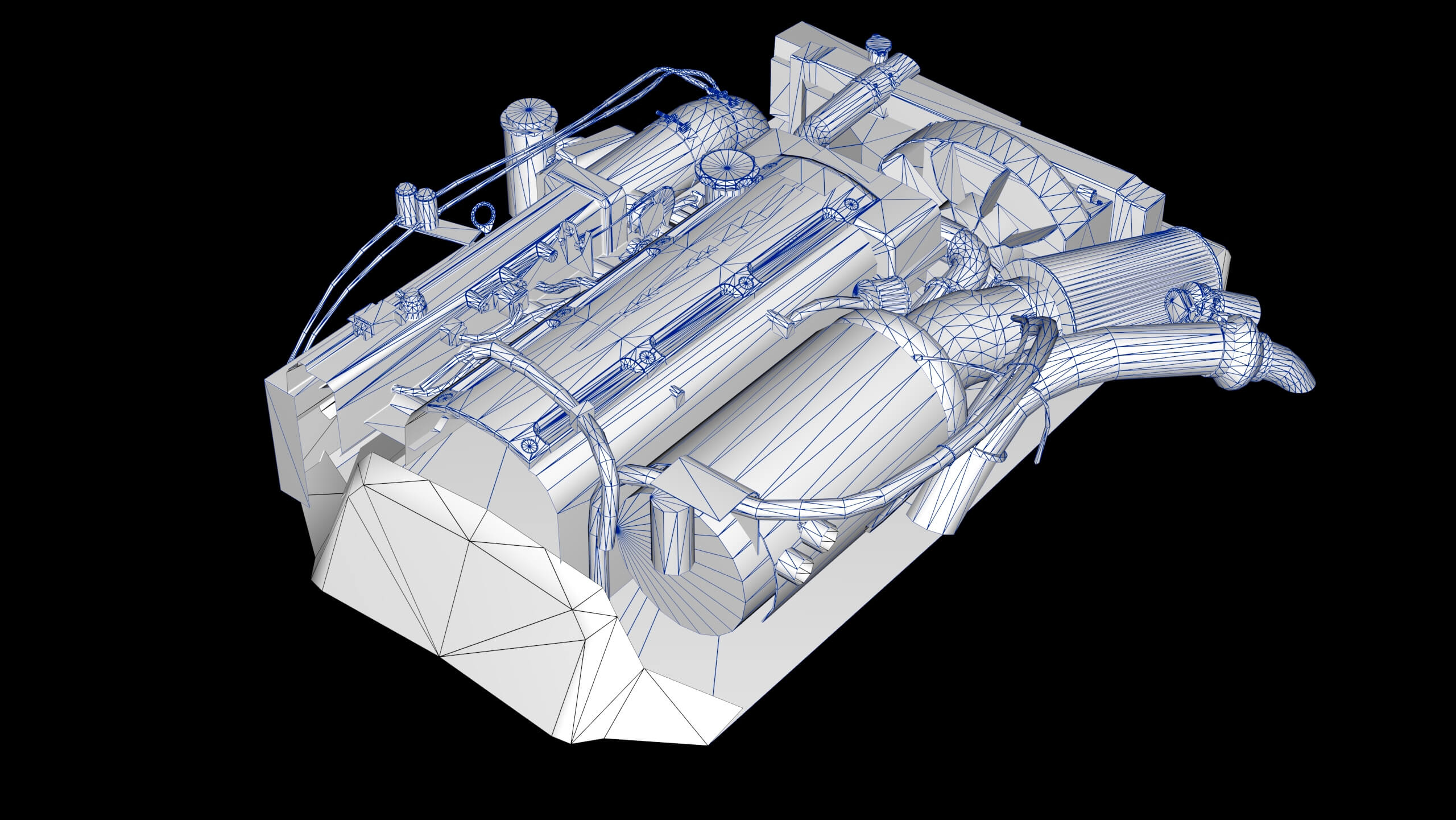 2JZ GTE VVTi Turbo Straight 6 Engine - 3D Model by impulse99