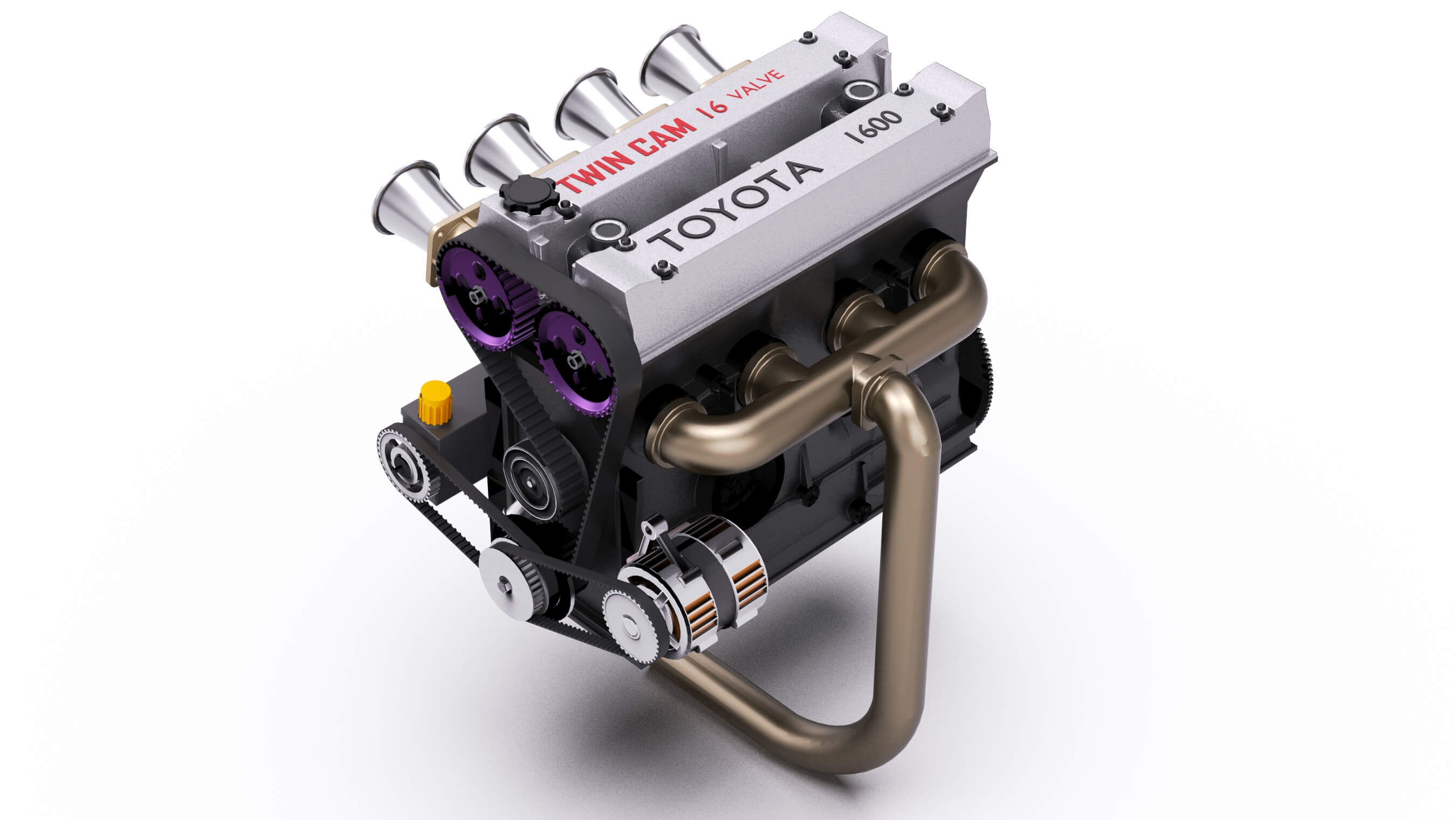 4AGE Inline 4 Toyota Engine - 3D Model by impulse99