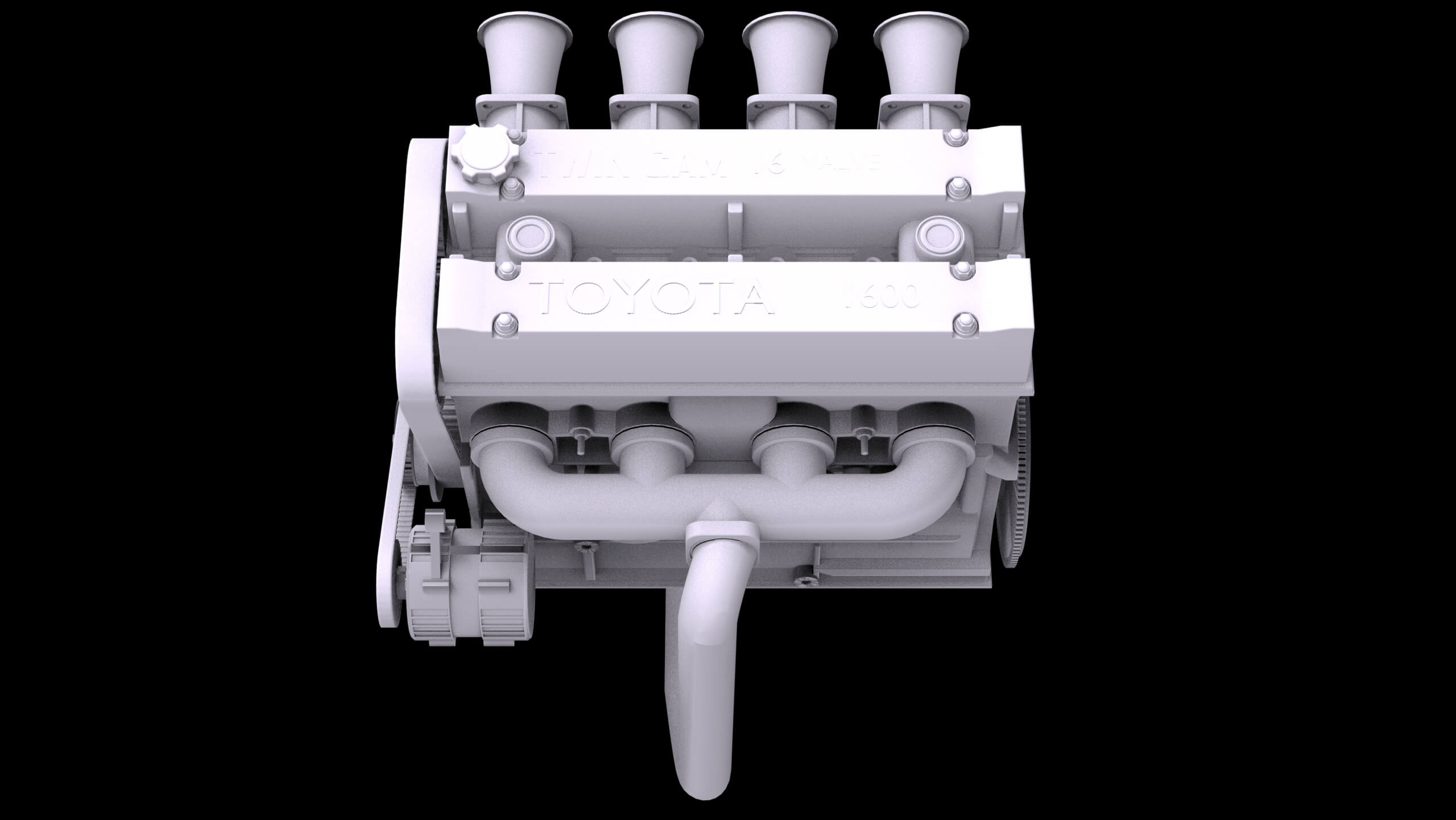 4AGE Inline 4 Toyota Engine - 3D Model by impulse99