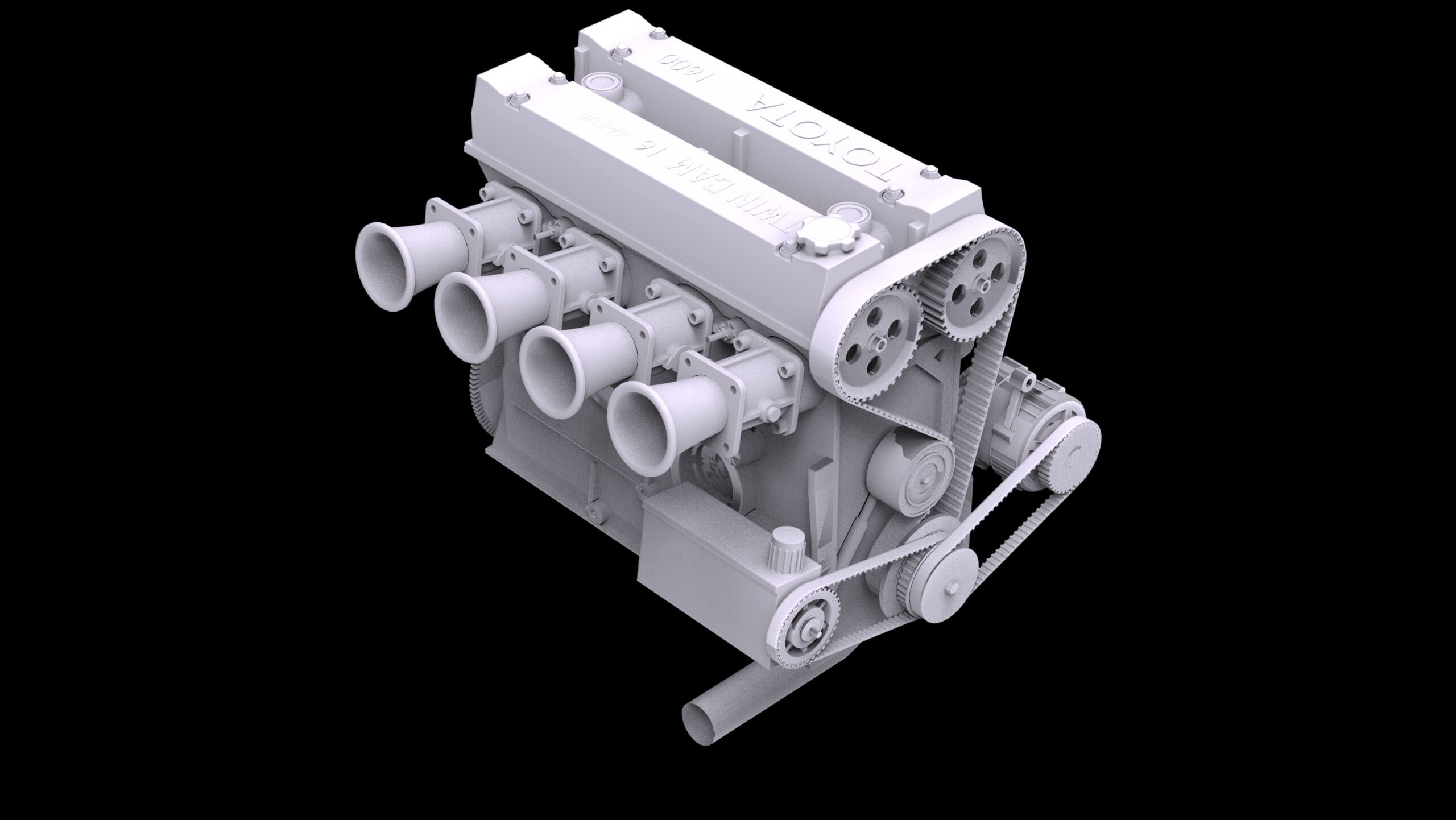 4AGE Inline 4 Toyota Engine - 3D Model by impulse99