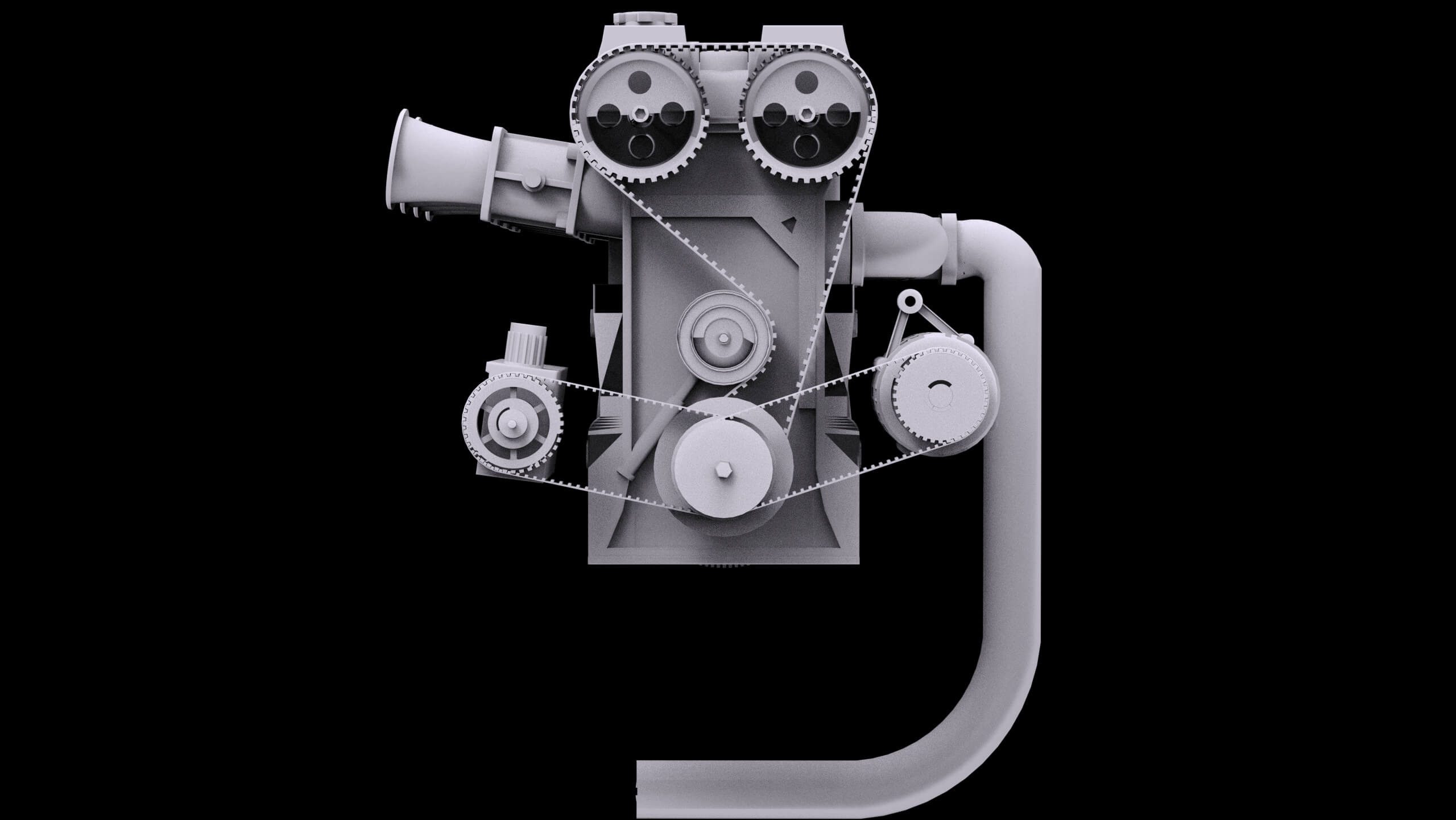 4AGE Inline 4 Toyota Engine - 3D Model by impulse99