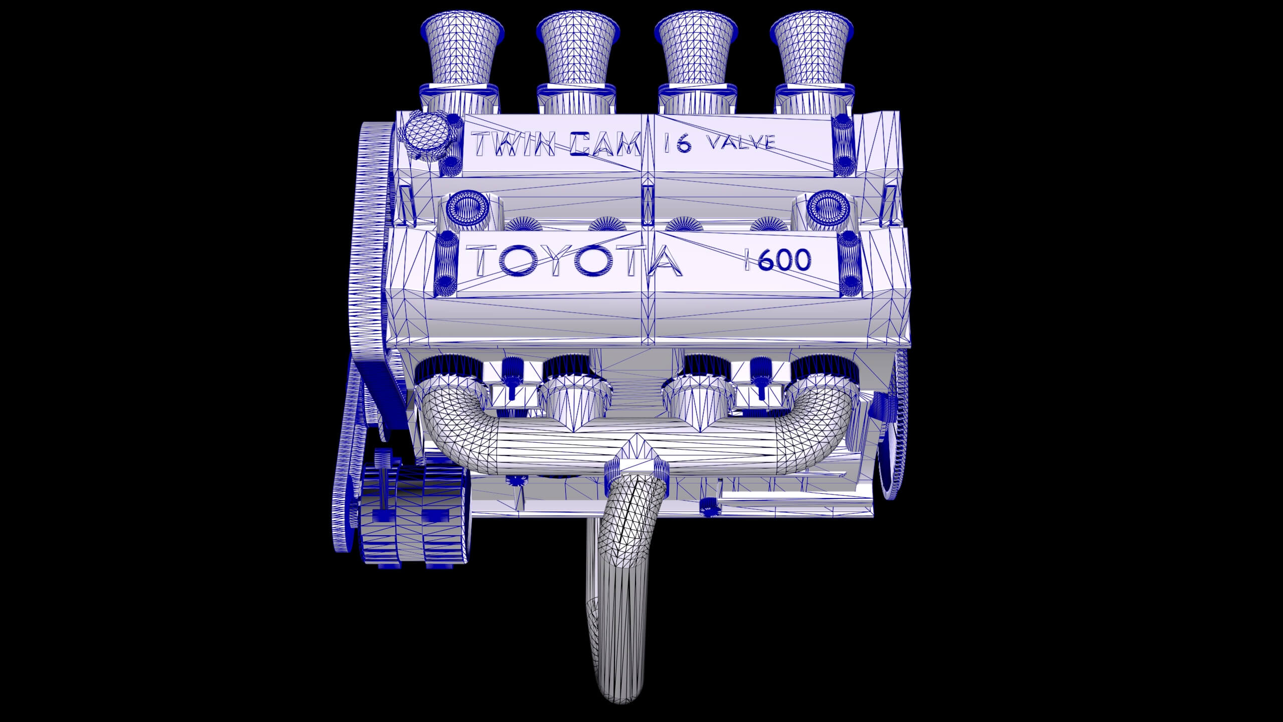 4AGE Inline 4 Toyota Engine - 3D Model by impulse99