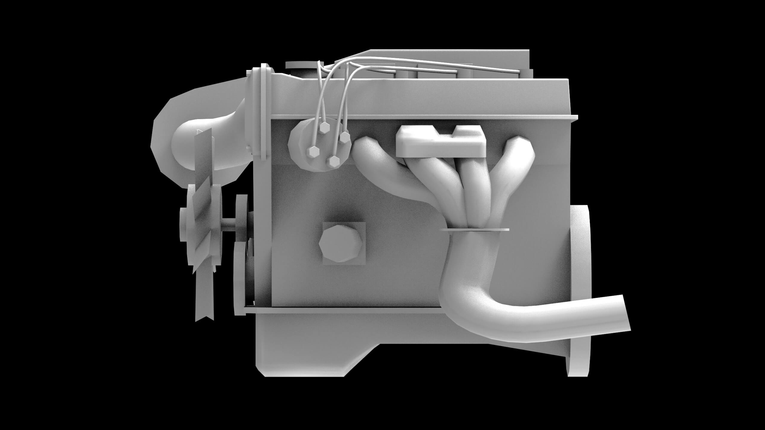 4AGE Toyota Engine - 3D Model by impulse99