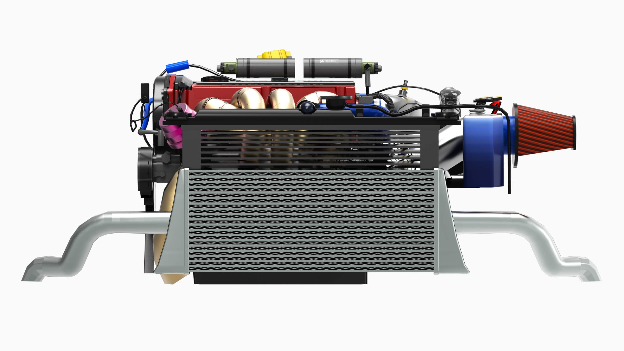 4G63T Evolution Inline 4 Engine - 3D Model by impulse99