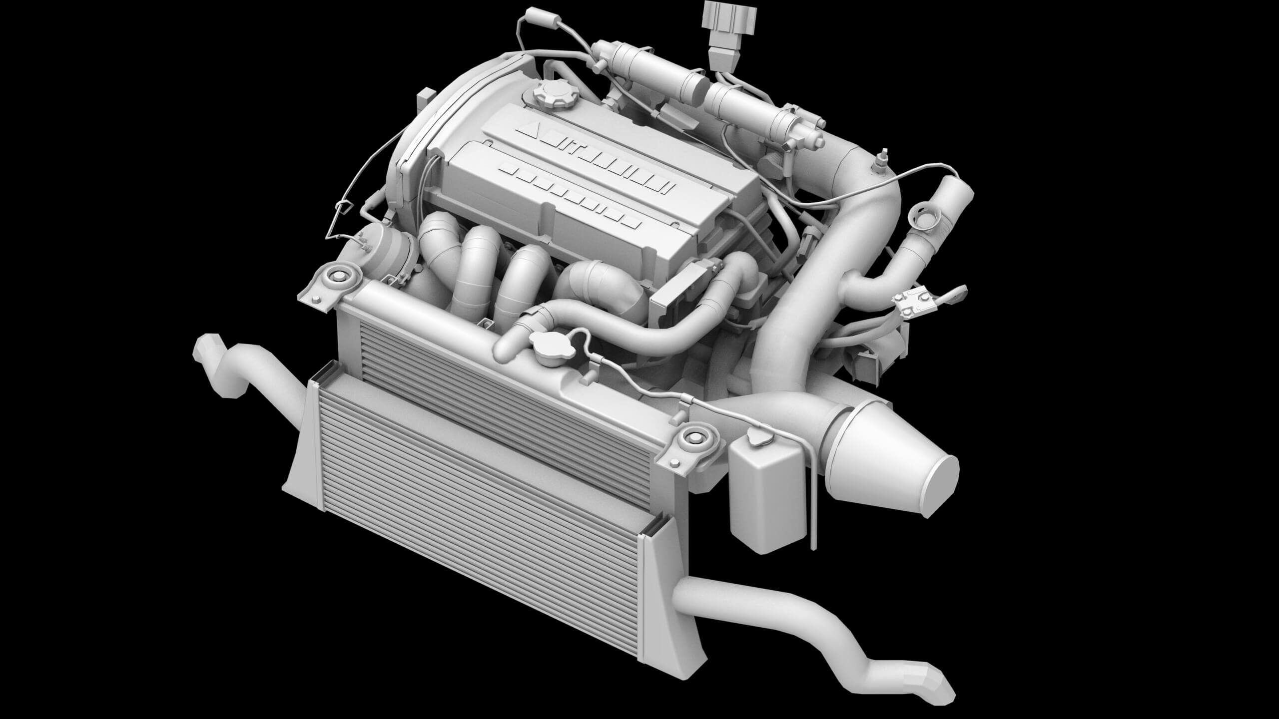 4G63T Evolution Inline 4 Engine - 3D Model by impulse99