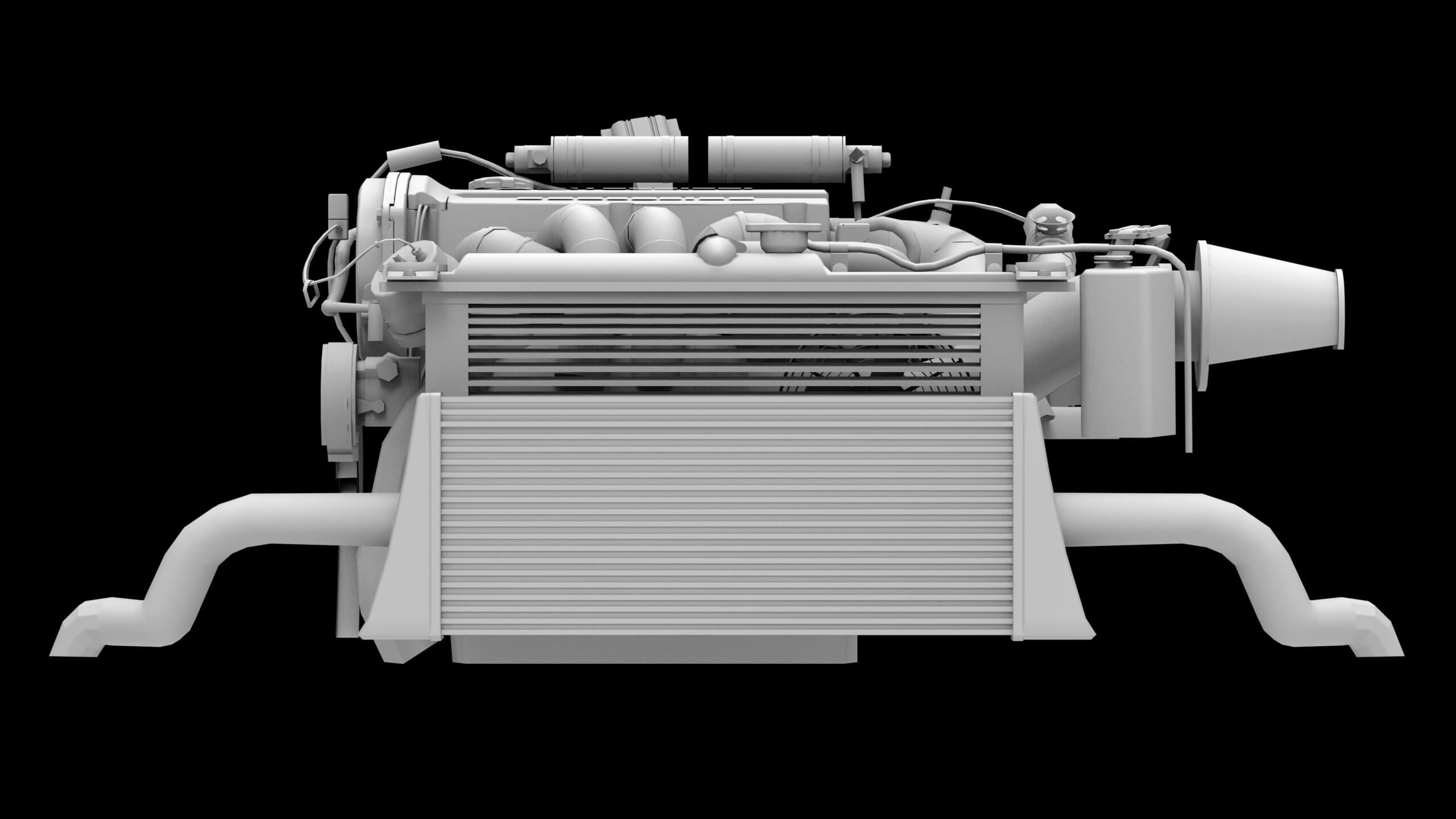 4G63T Evolution Inline 4 Engine - 3D Model by impulse99