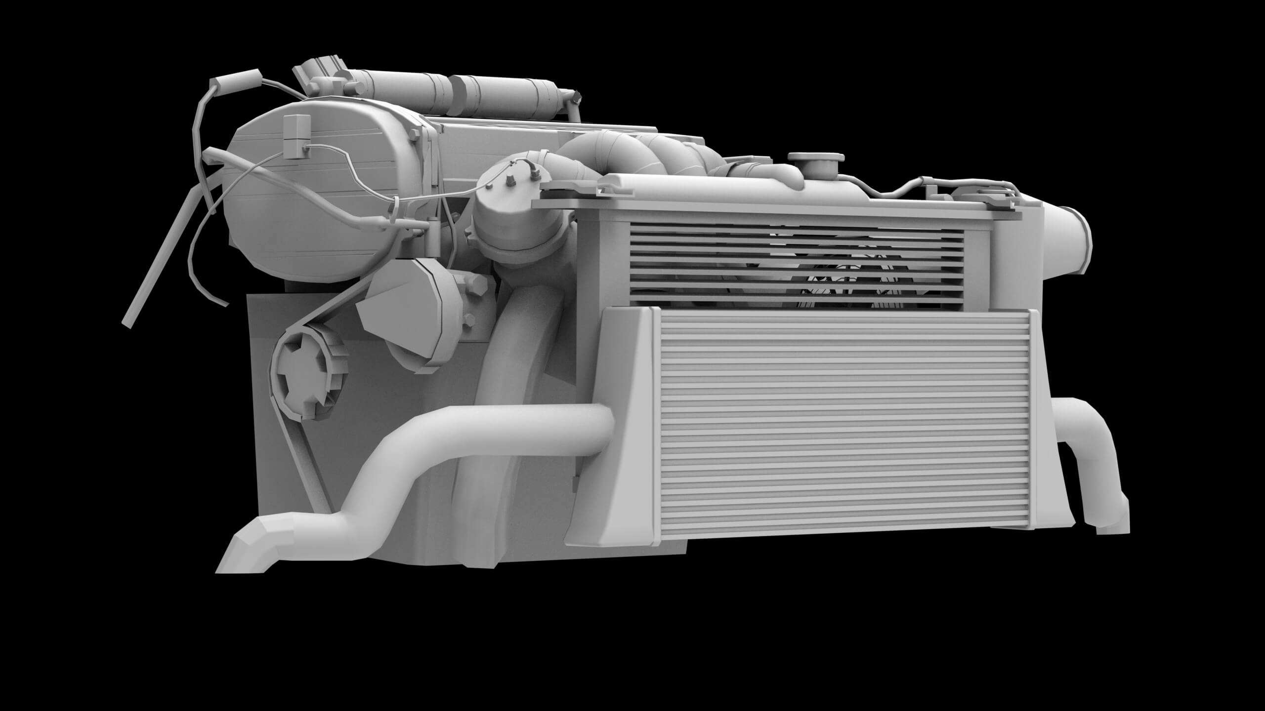 4G63T Evolution Inline 4 Engine - 3D Model by impulse99