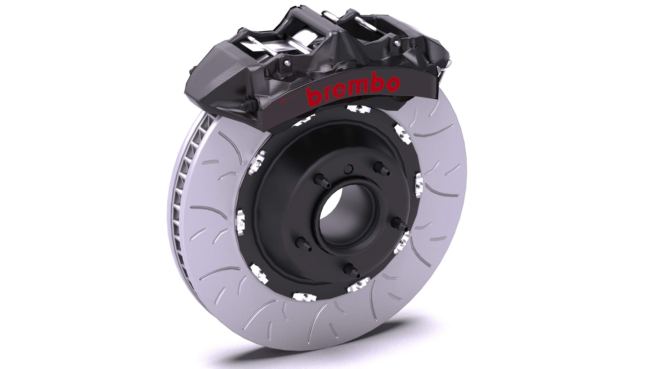 Brembo GTS 6-Pot Brake Kit 3D Model by impulse99