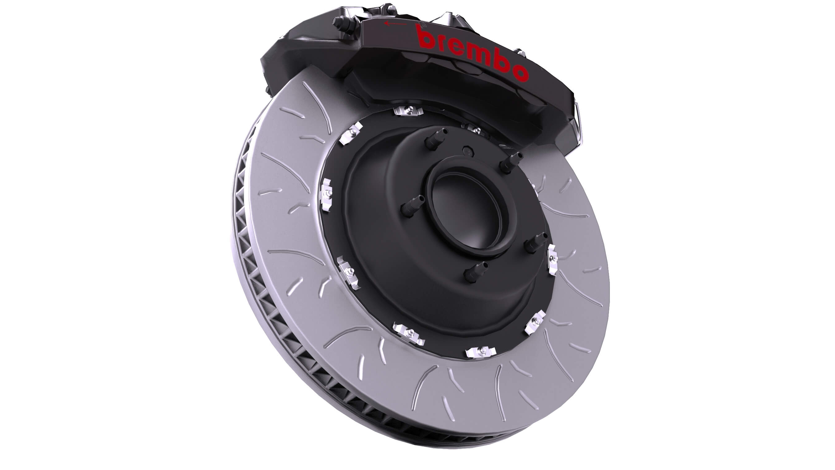 Brembo GTS 6-Pot Brake Kit 3D Model by impulse99
