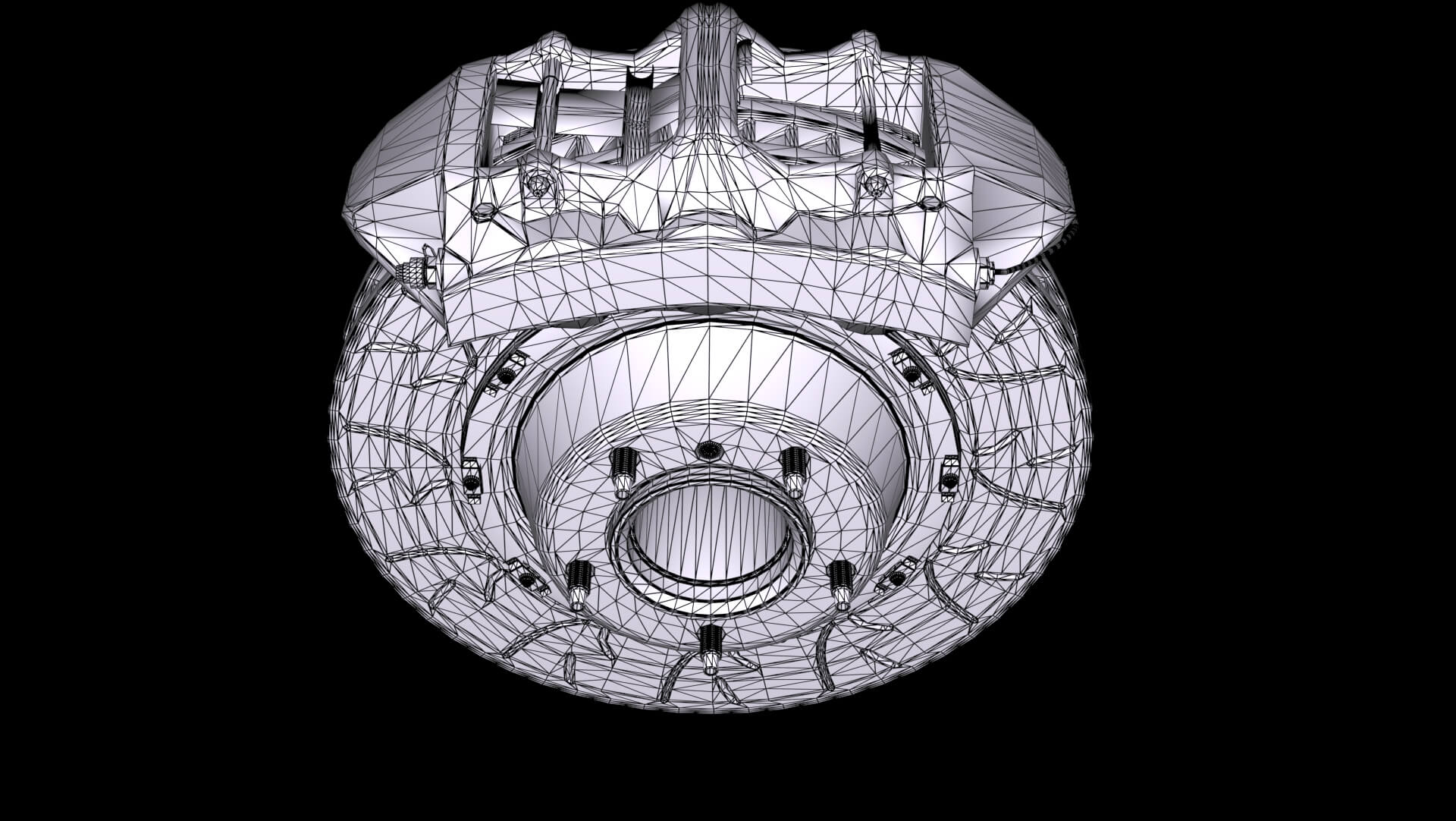 Brembo GTS 6-Pot Brake Kit 3D Model by impulse99