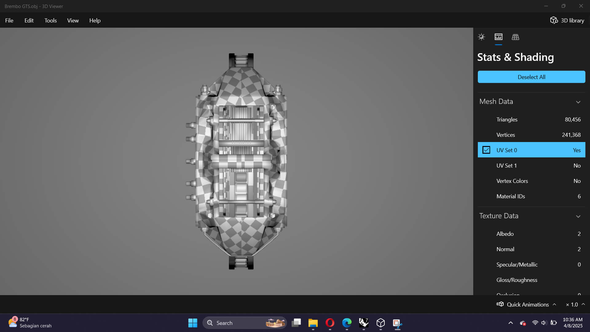 Brembo GTS 6-Pot Brake Kit 3D Model by impulse99