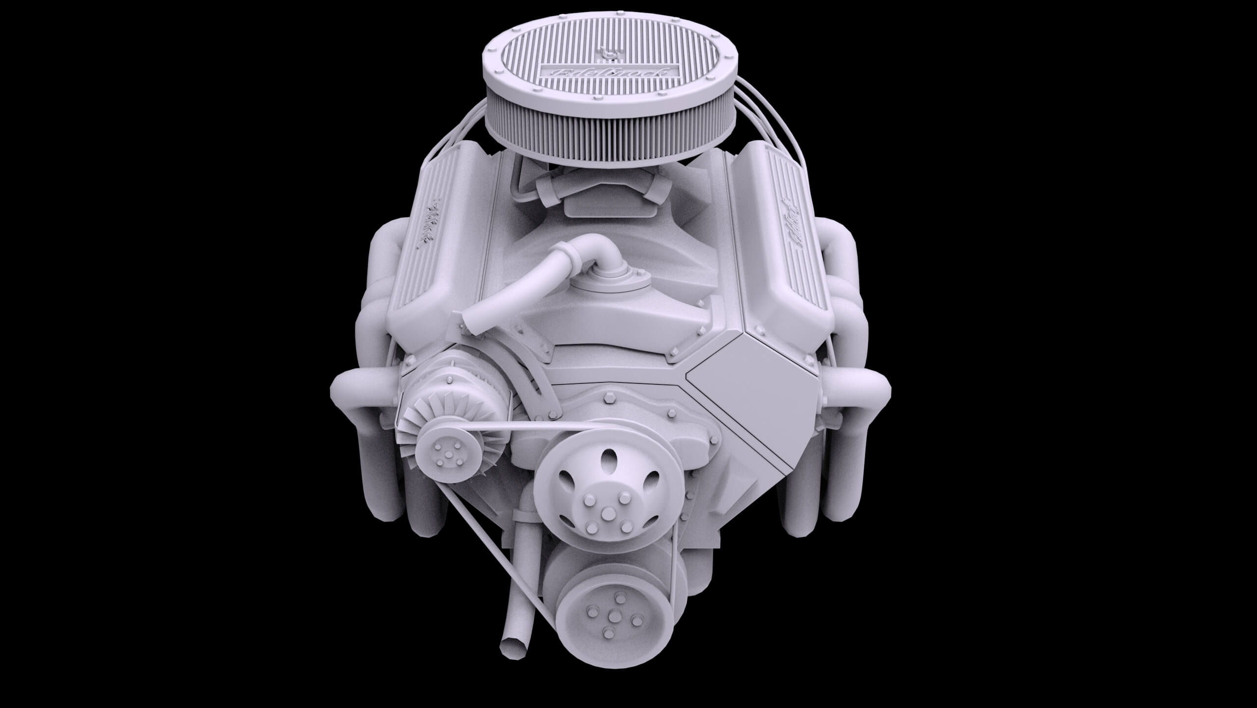 Edlebrock Chevy 355Ci V8 - 3D Model by impulse99