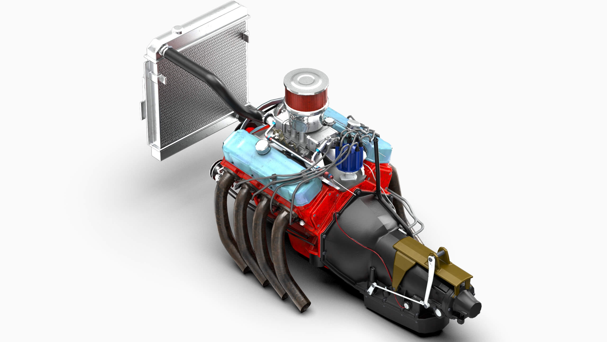 Chevy 454 Big Block V8 Engine - 3D Model by impulse99