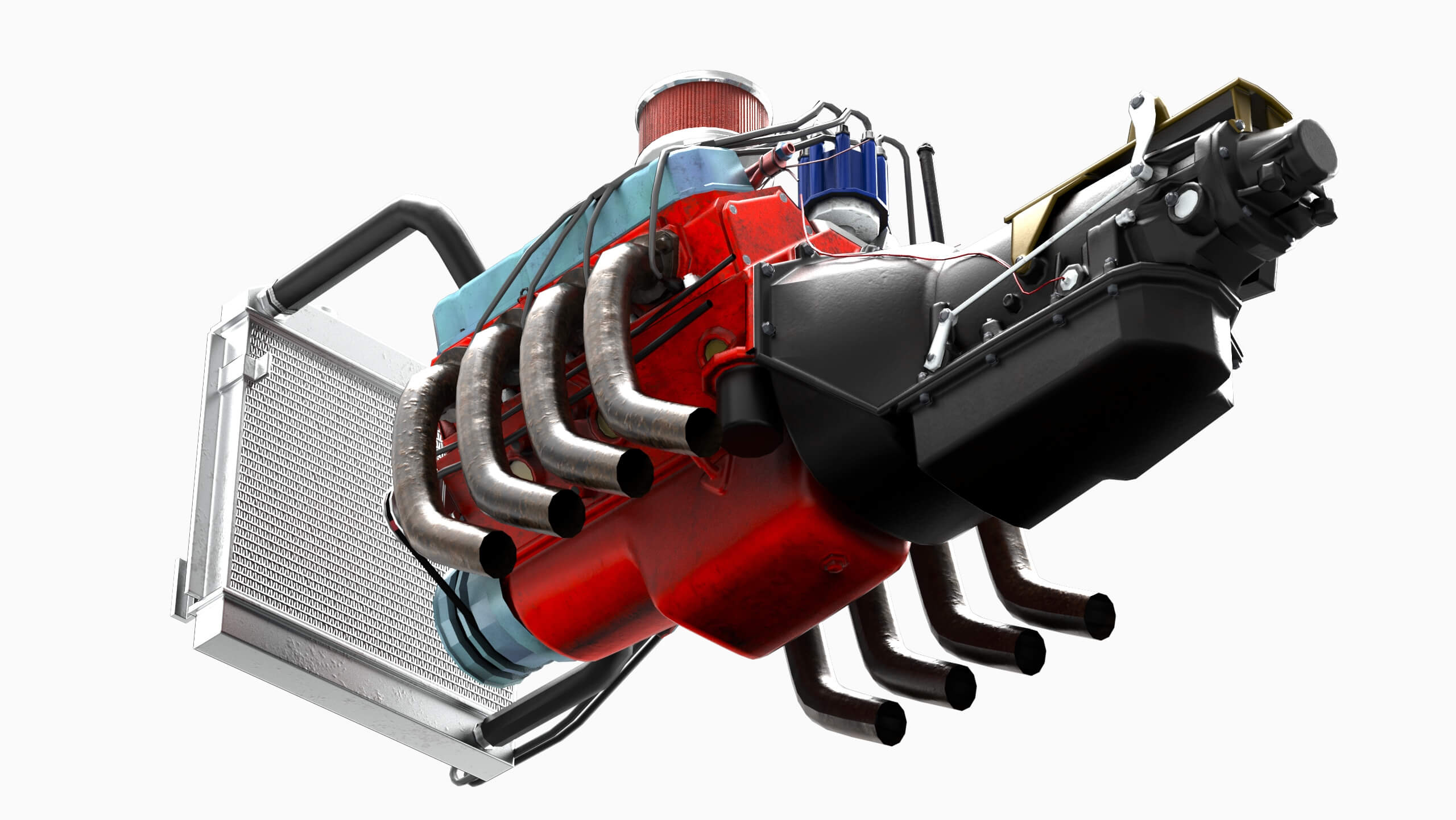 Chevy 454 Big Block V8 Engine - 3D Model by impulse99