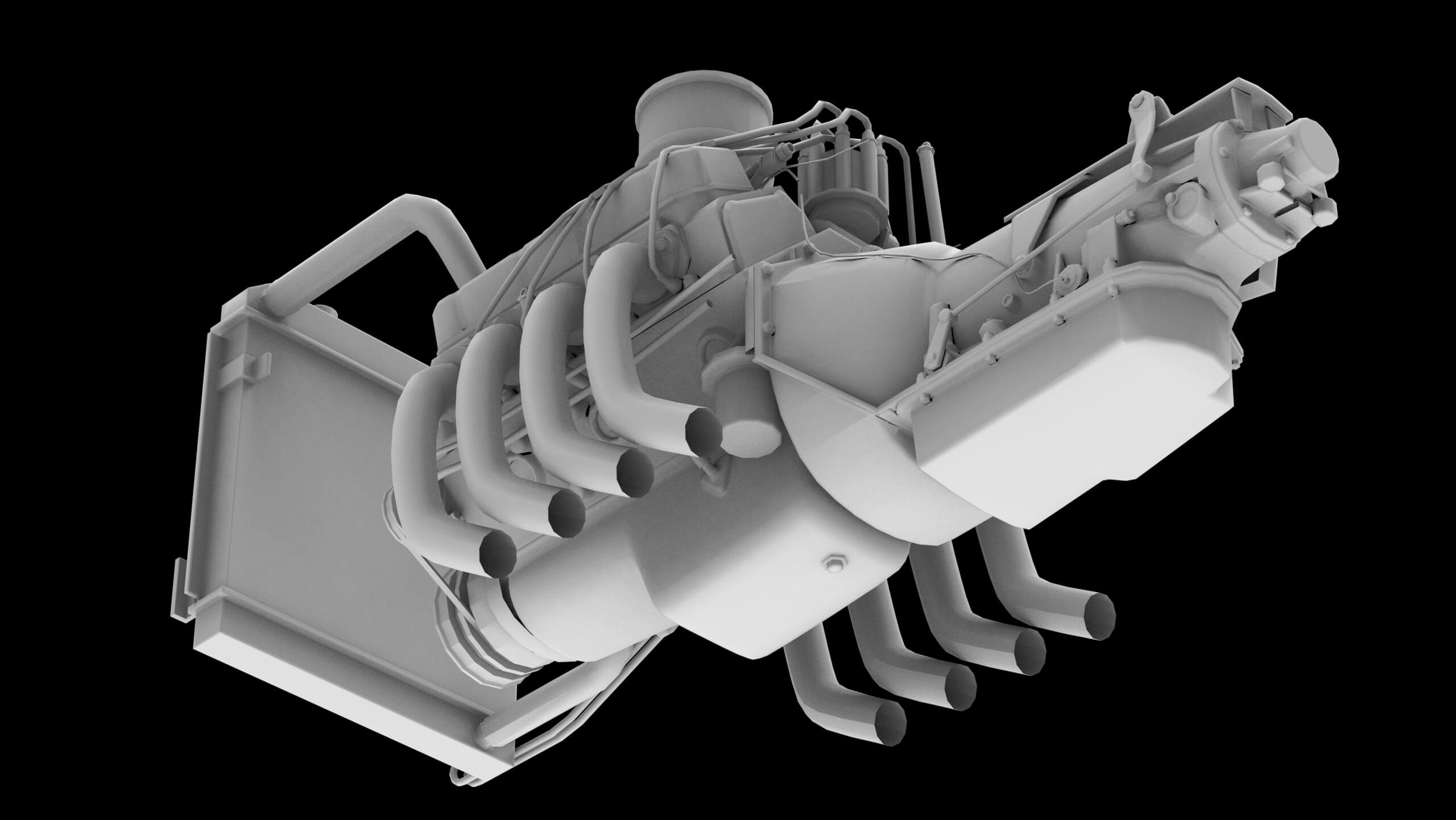Chevy 454 Big Block V8 Engine - 3D Model by impulse99