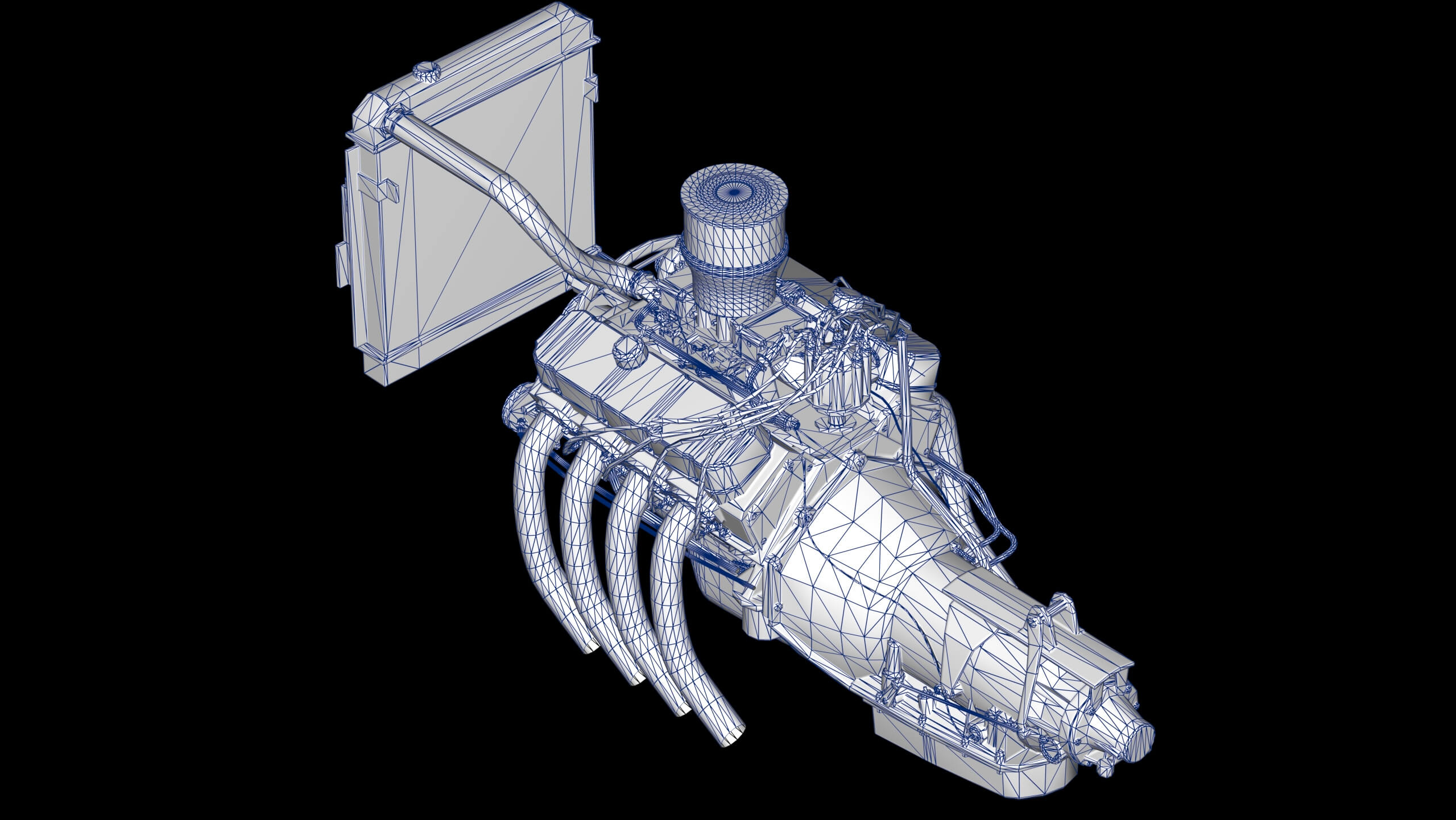 Chevy 454 Big Block V8 Engine - 3D Model by impulse99