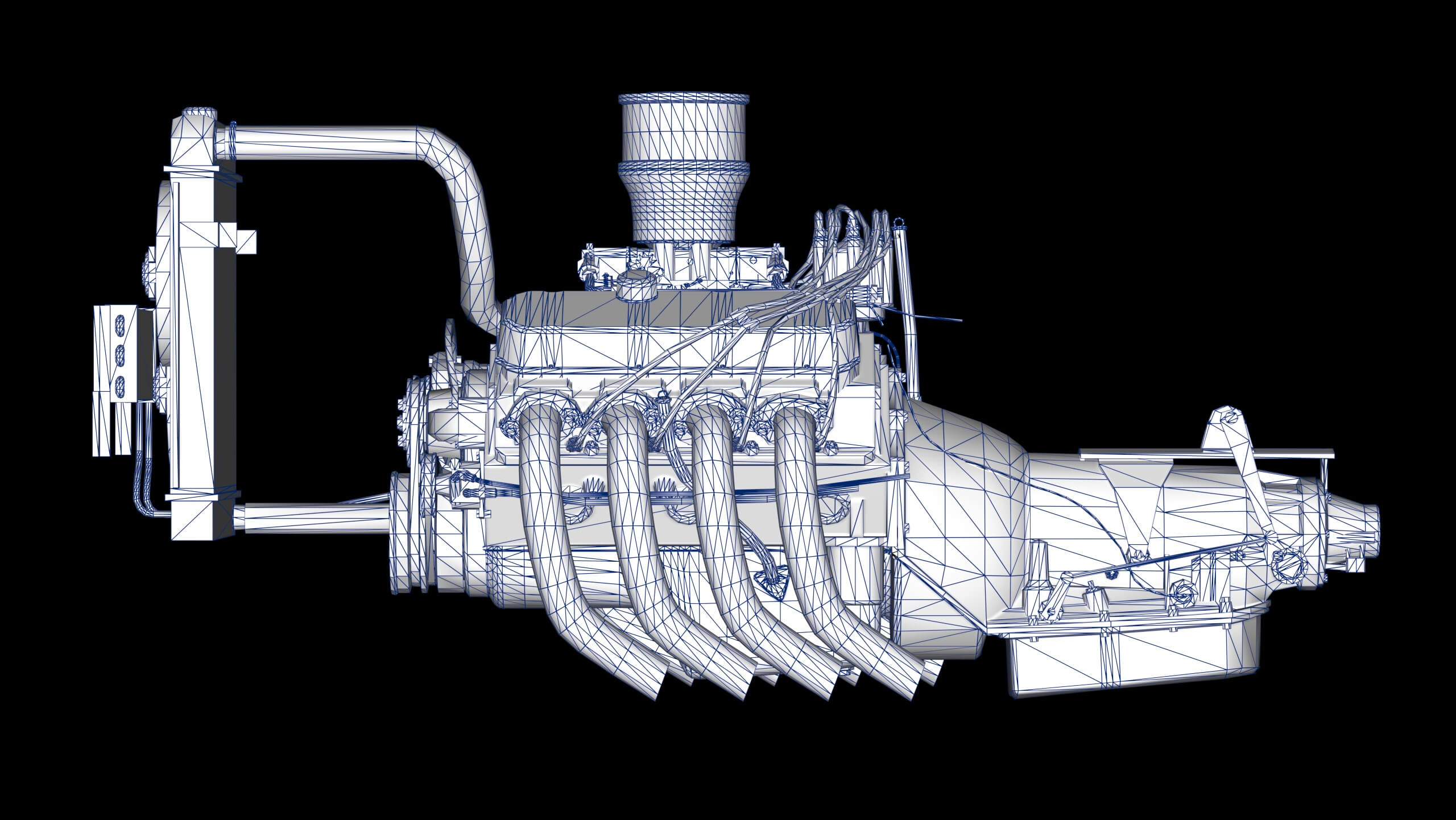 Chevy 454 Big Block V8 Engine - 3D Model by impulse99